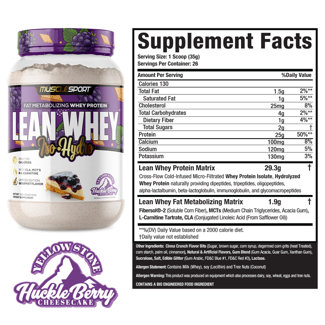 Muscle Sport Lean Whey Iso Hydro – Underground Nutrition Store